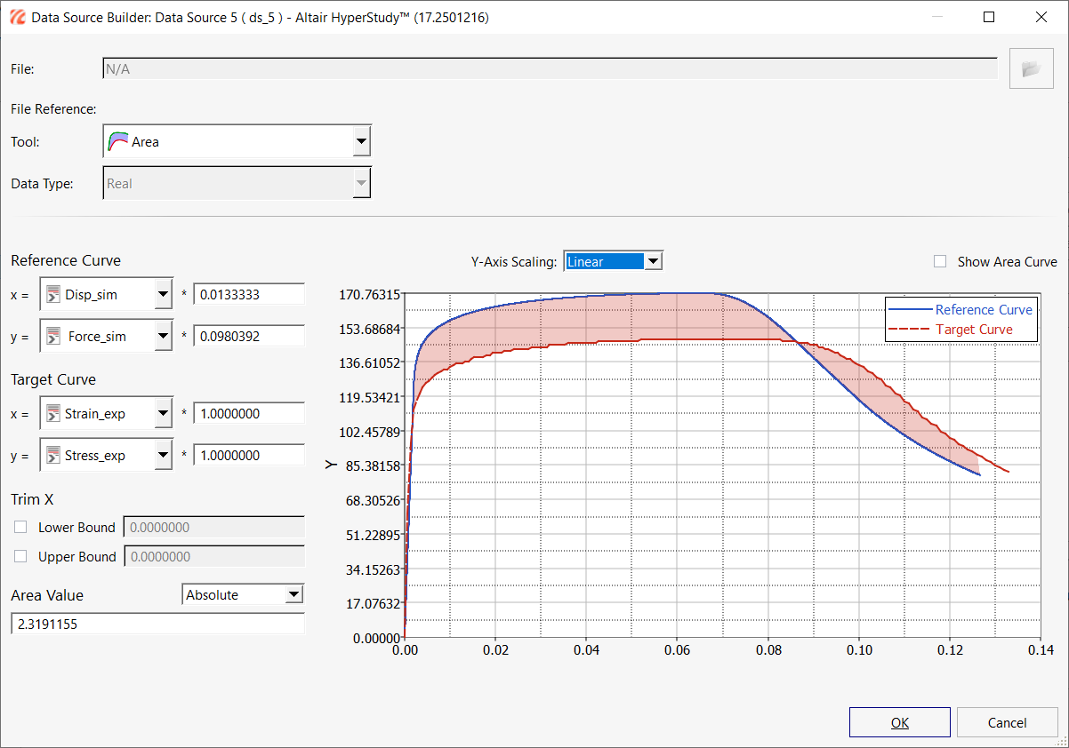 HS-1507: Material Calibration with Area Tool in Data Source