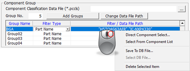 Component Group Type Window