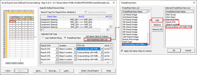 Cross-Probe with Excel Result
