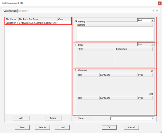 Component Group Type Setup