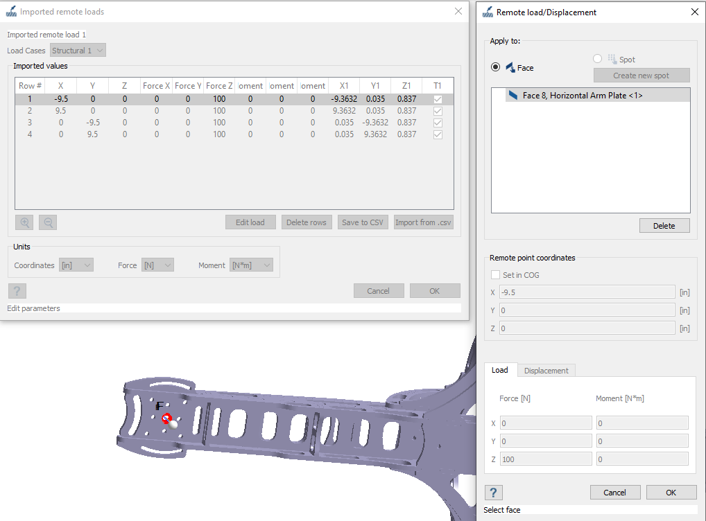 SS-T: 3015 Imported Remote Loads on Specific Faces