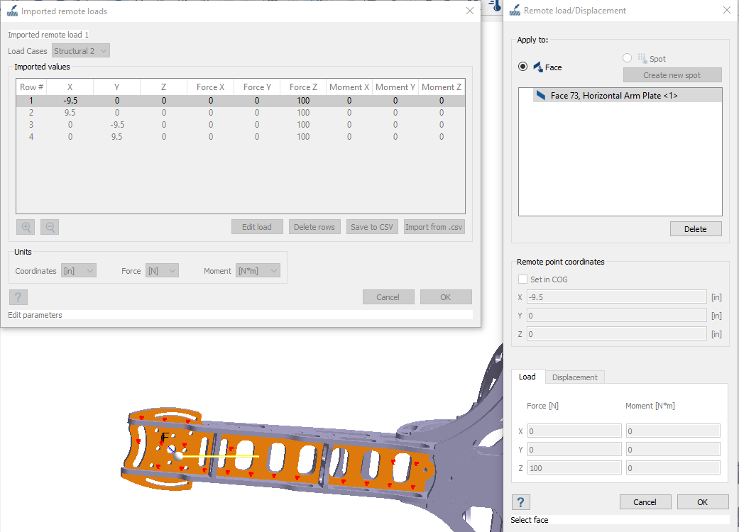 SS-T: 3015 Imported Remote Loads on Specific Faces
